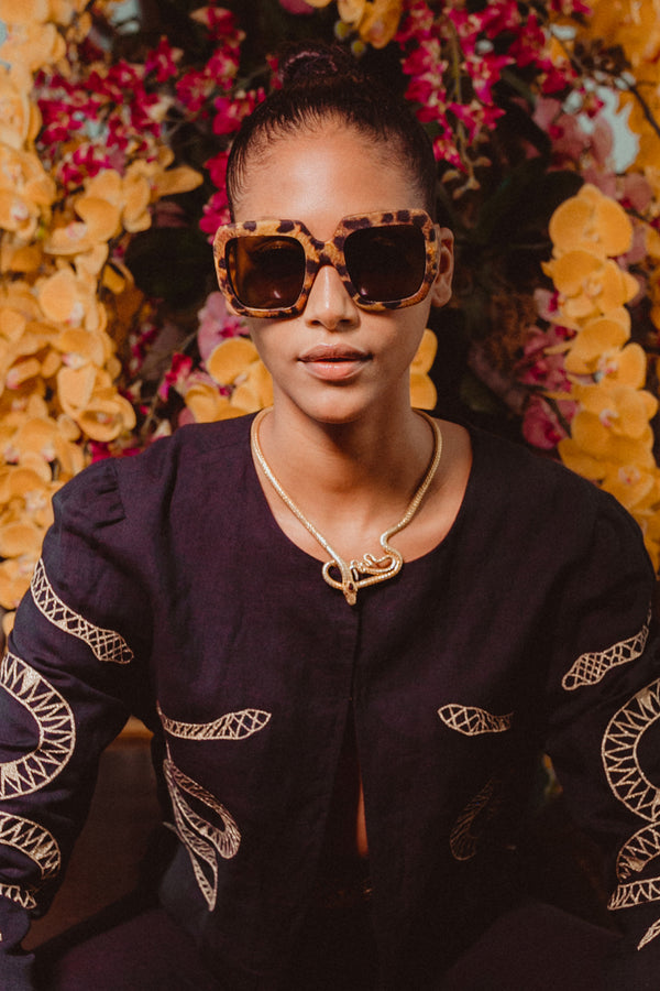 Carolina K Exclusive Leopard Sunglasses